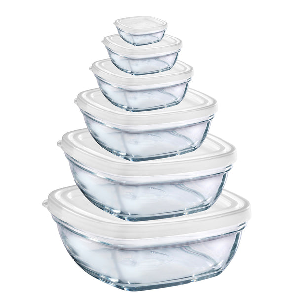 Duralex - Lys Stackable Bowl with White Lid, Set of 6 Sizes – Wine And ...